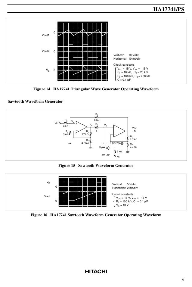 HA17741 General Purpose Operational Amplifier