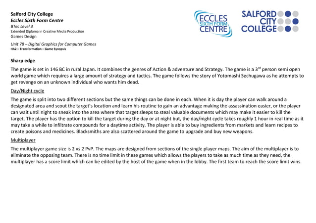 Ha2 game synopsis_221014 | PPT