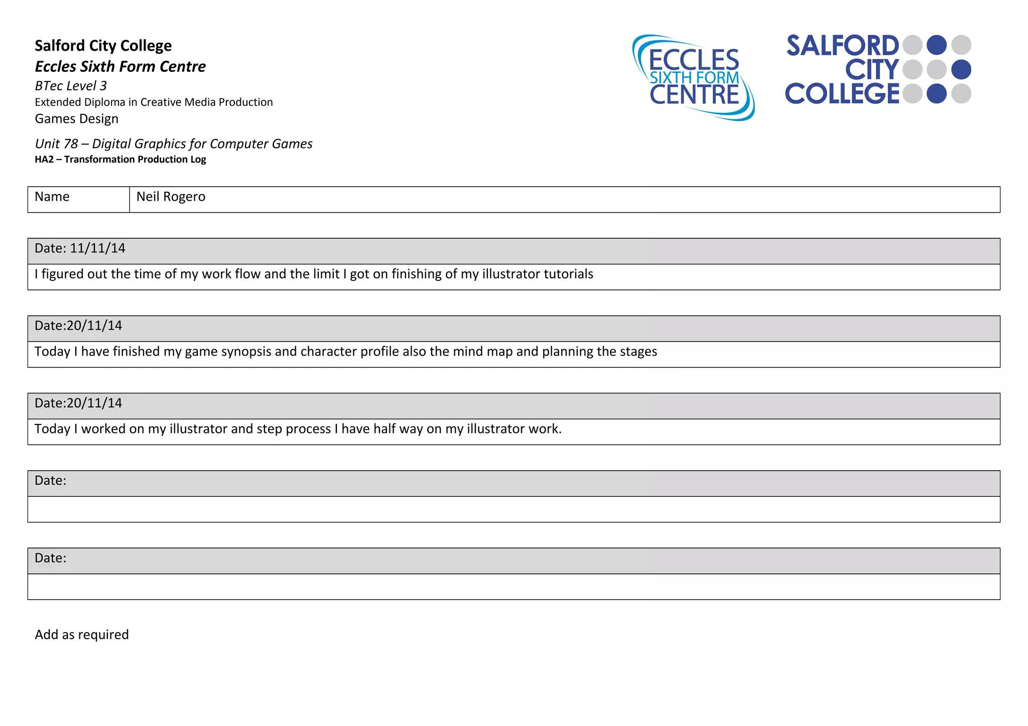 Ha2 production log_template_201014 | DOC