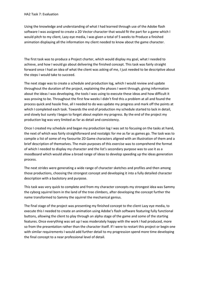 Ha2 task 7 evaluation | DOCX