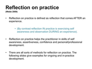 Reflection on practice | PPTX