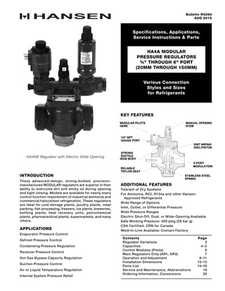VALVULA HANSEN HA4A-R429D PRESSURRE REGULATOS | PDF