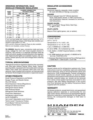 VALVULA HANSEN HA4A-R429D PRESSURRE REGULATOS | PDF