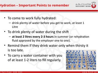 HAAD Presentation Summer Safety presentation by Abu Dhabi MOHRE | PPTX