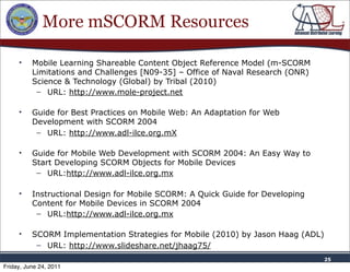 SCORM Implementation Challenges for Mobile | PPT