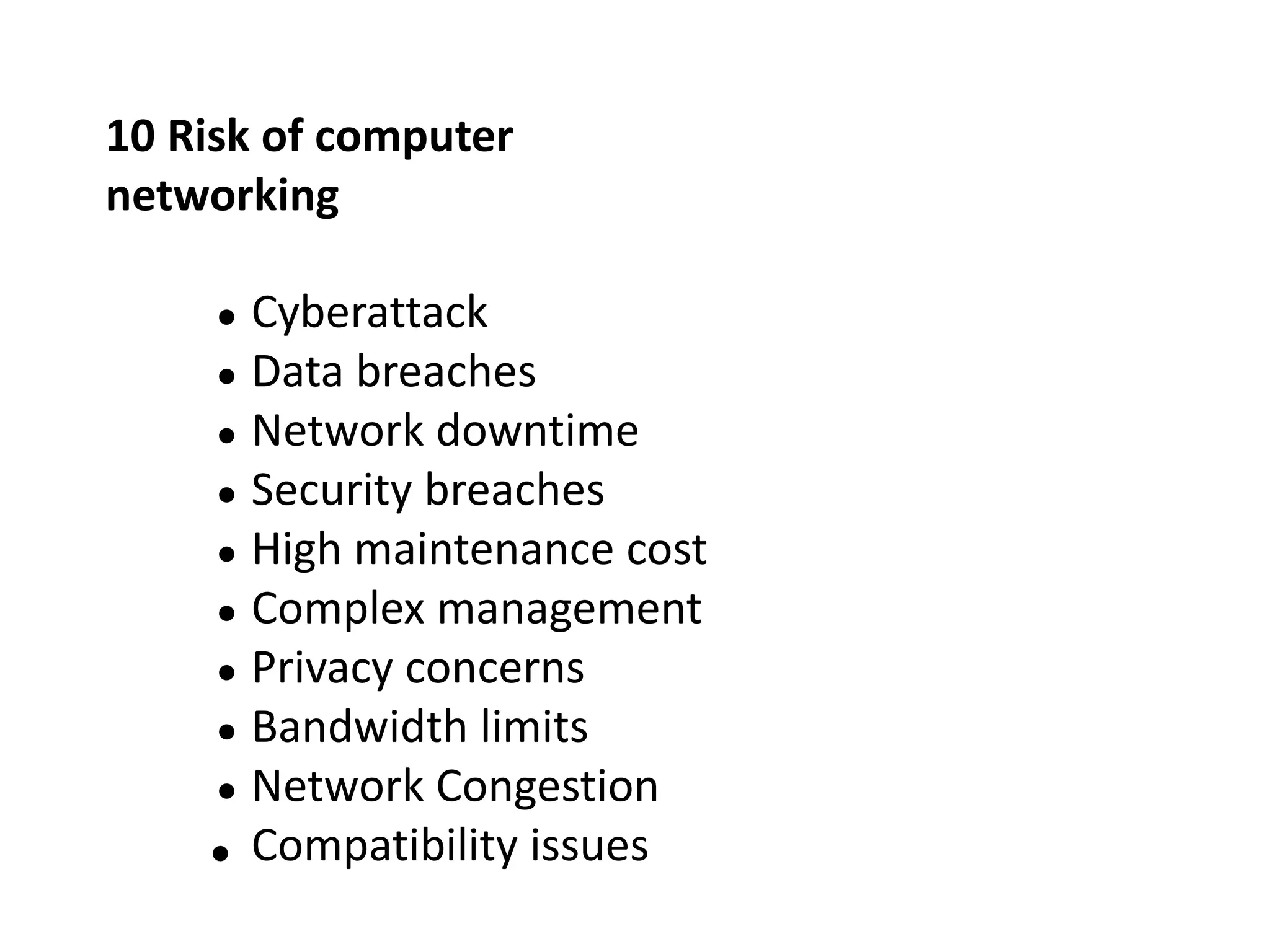 Rish Of Computer Networking And Benefits Of Networking Ppt 6881