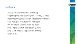 PostreSQL HA and DR Setup & Use Cases | PPT