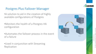 PostreSQL HA and DR Setup & Use Cases | PPT