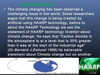 Haarp asaignment | PPT
