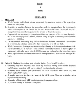 HIGH FREQUENCY ACTIVE AURORAL RESEARCH PROGRAM (H.A.A.R.P) | DOCX ...