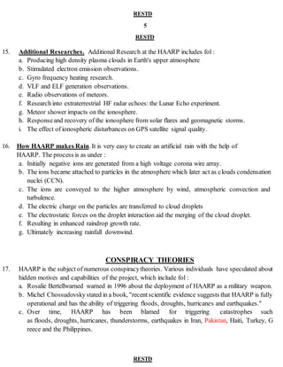 HIGH FREQUENCY ACTIVE AURORAL RESEARCH PROGRAM (H.A.A.R.P) | DOCX ...