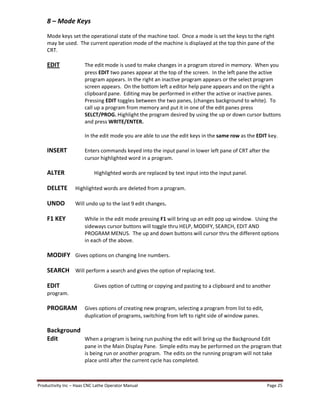 Haas lathe operator manual | PDF