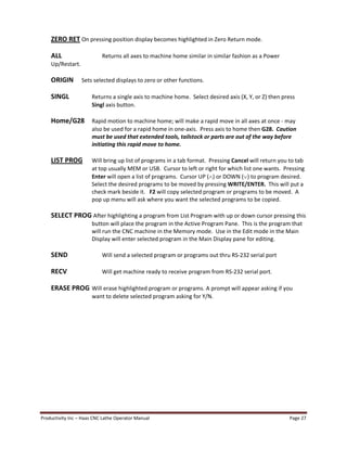 Haas lathe operator manual | PDF