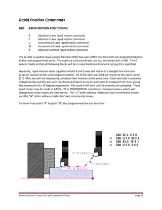 Haas lathe operator manual | PDF