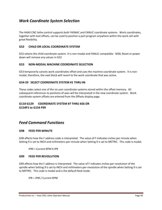 Haas lathe operator manual | PDF