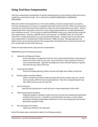 Haas lathe operator manual | PDF