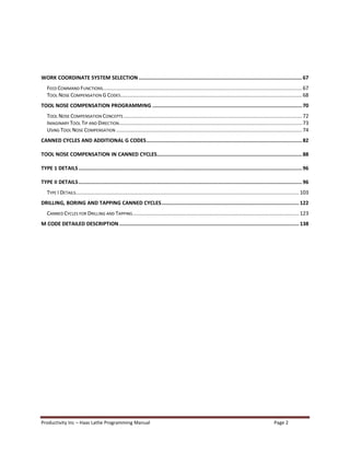 Haas lathe programing | PDF