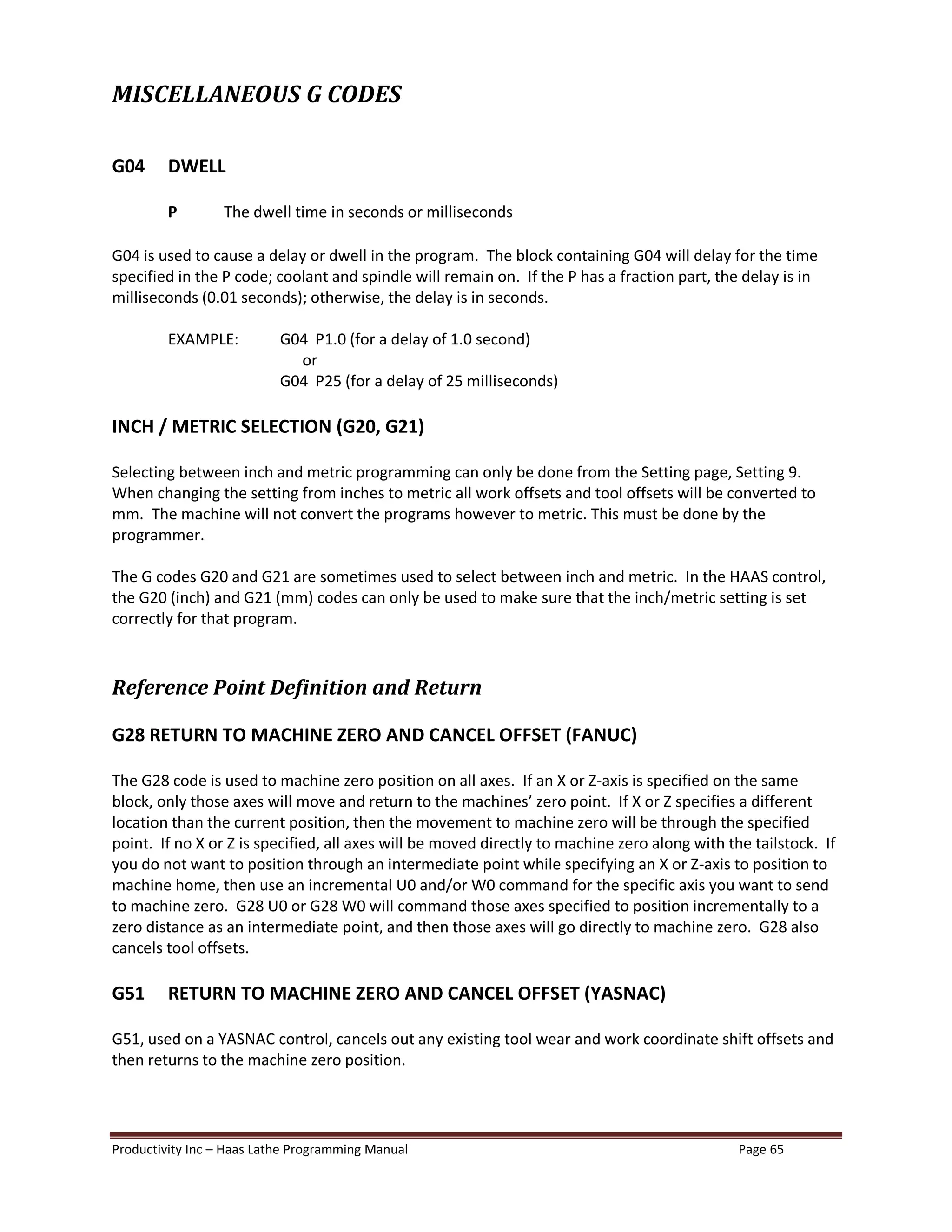 Haas lathe programming manual | PDF