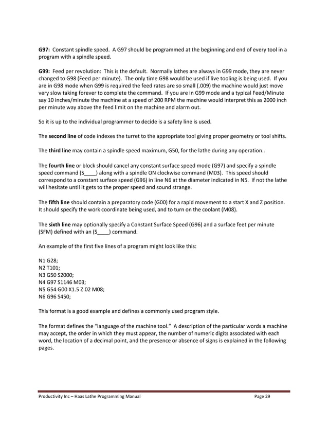 Haas lathe programming manual | PDF