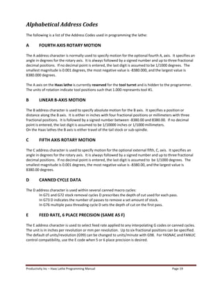Haas lathe programming manual | PDF