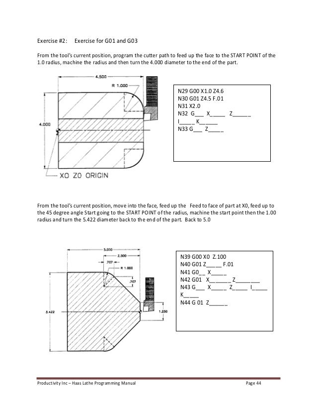 Haas lathe programming manual