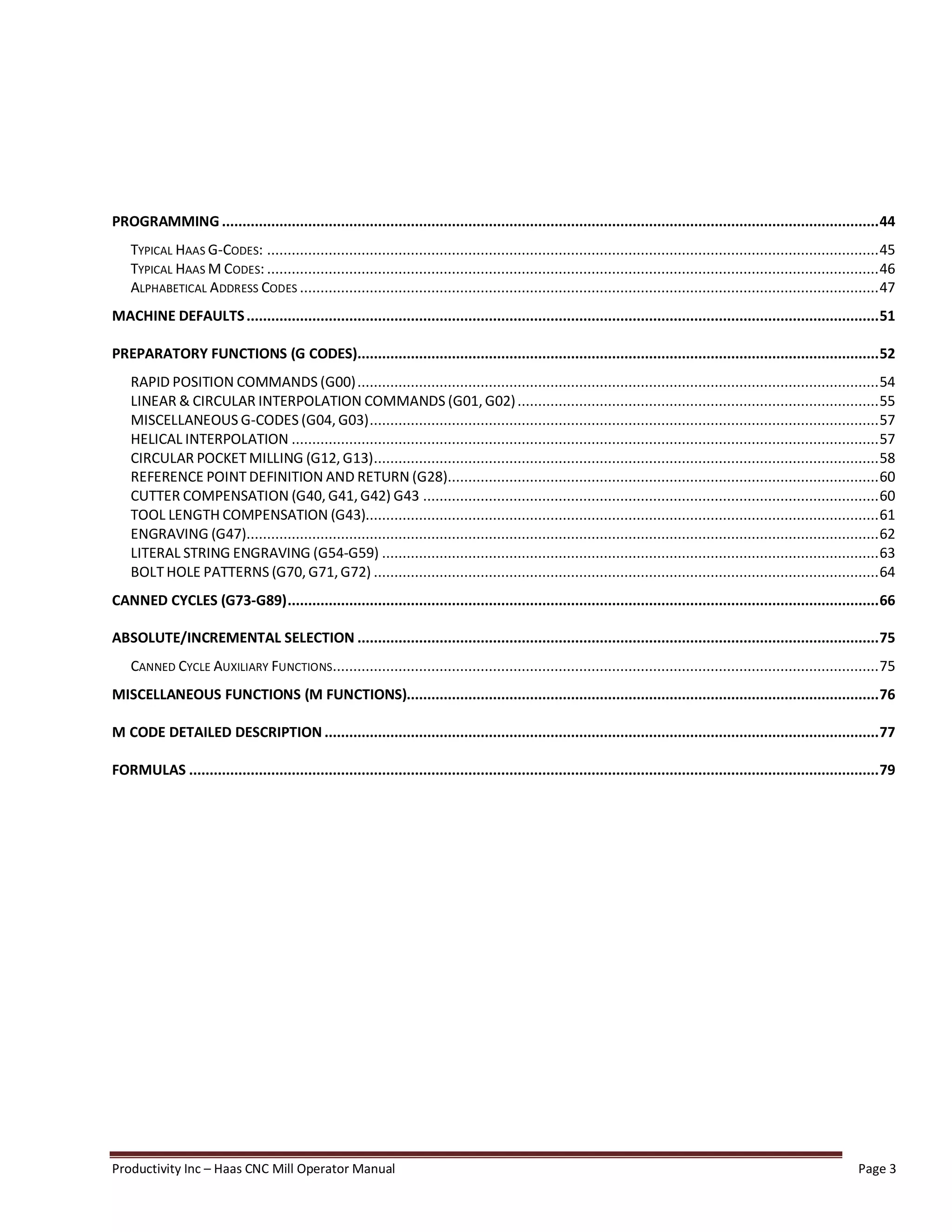 Haas mill operator manual | PDF