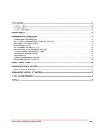 Haas mill operator manual | PDF