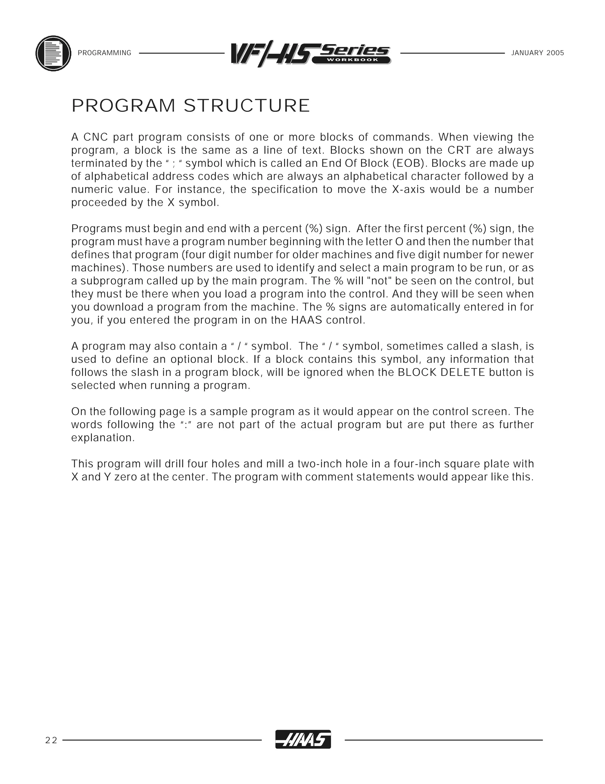 Haas mill programming workbook | PDF