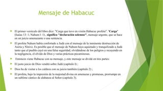 HABACUC.Libro de la biblia, profeta menor | PPTX