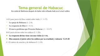 HABACUC.Libro de la biblia, profeta menor | PPTX