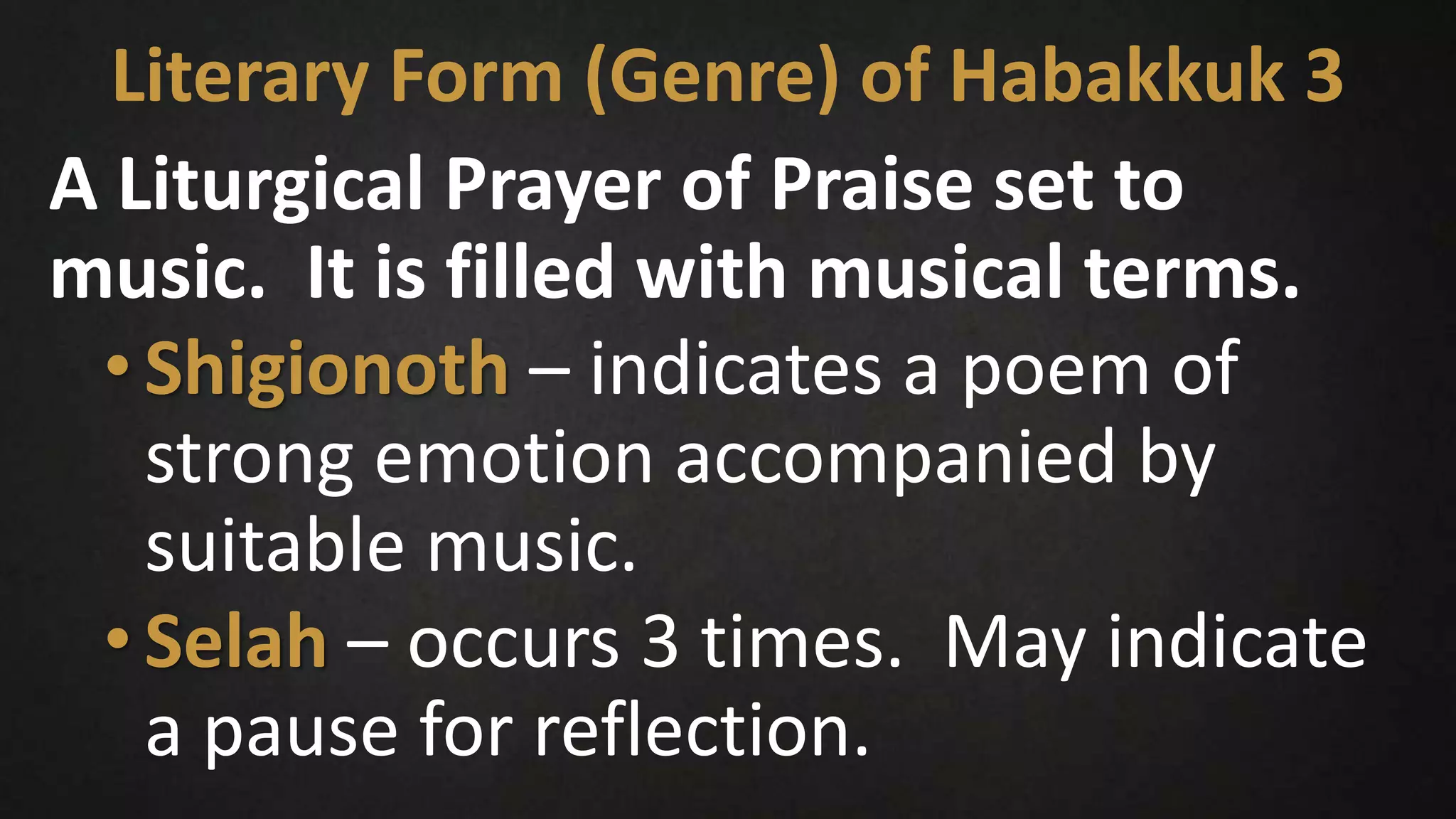 Q&A: Habakkuk: Habakkuk's Prayer | PPTX