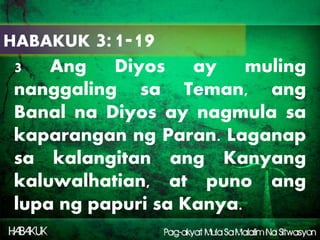 HABAKKUK 3 - PTR. VETTY GUTIERREZ - 7 AM TAGALOG SERVICE | PPTX