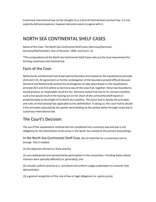 Habana and north sea case | RTF