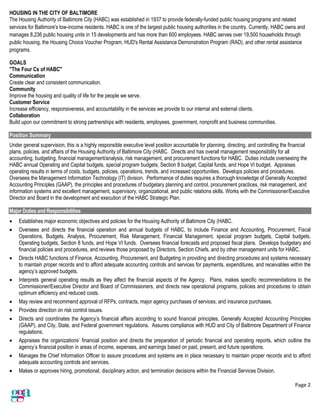 Housing Authority of Baltimore City-Chief Financial Officer | PDF ...