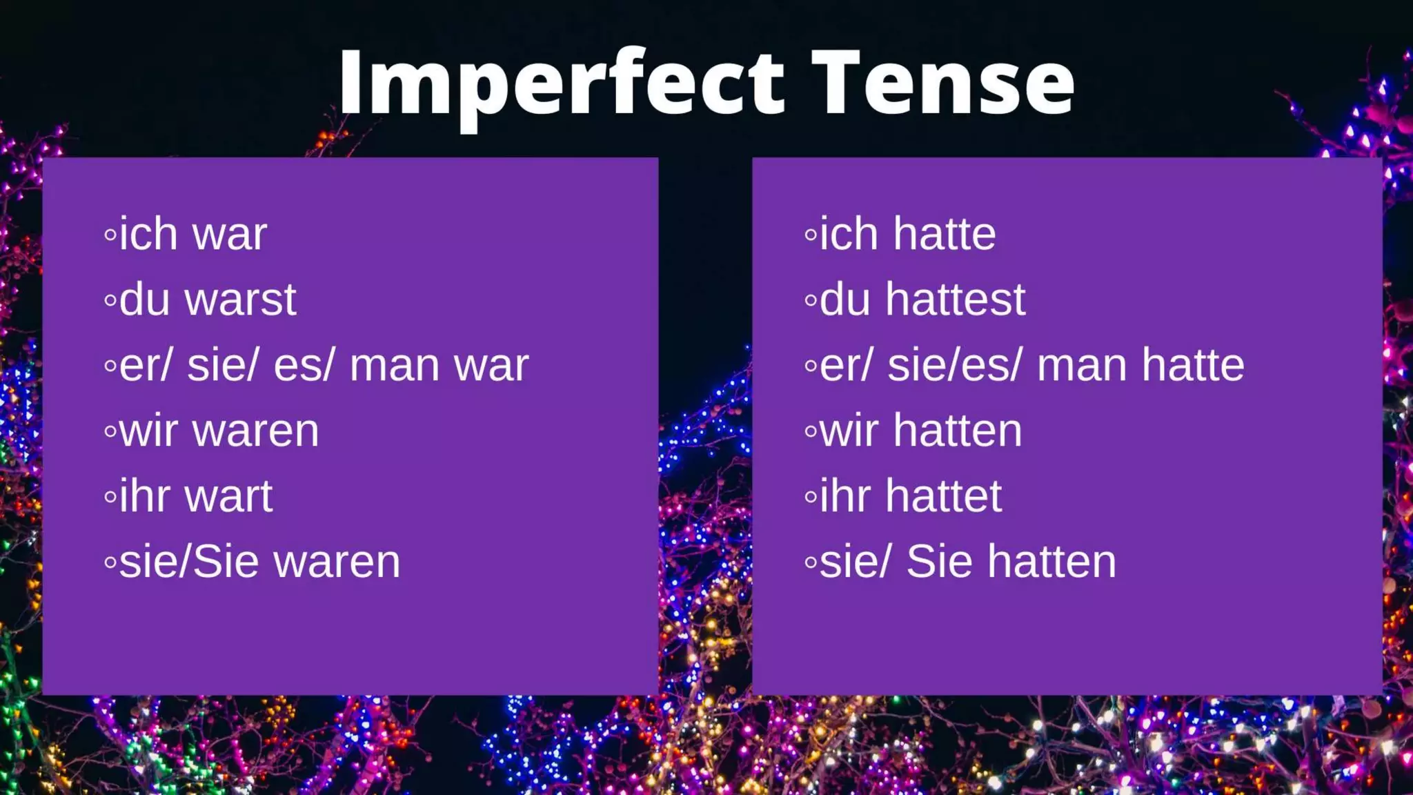 HABEN & SEIN in different tenses | PPTX