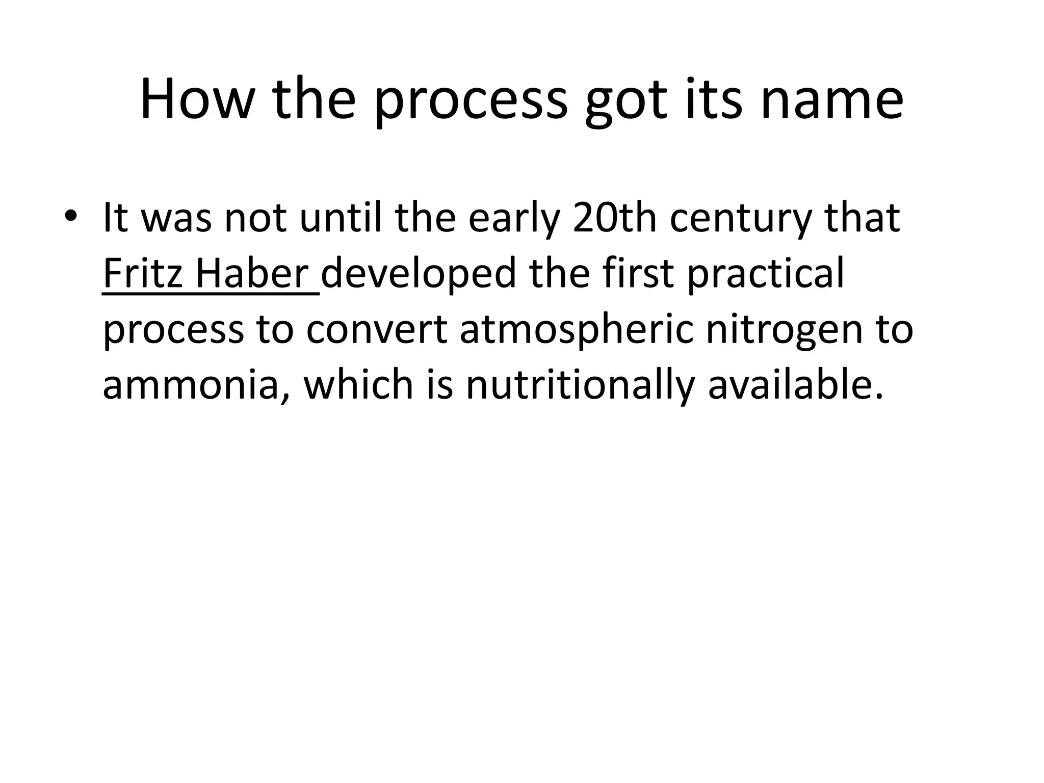 Haber–bosch process | PPTX