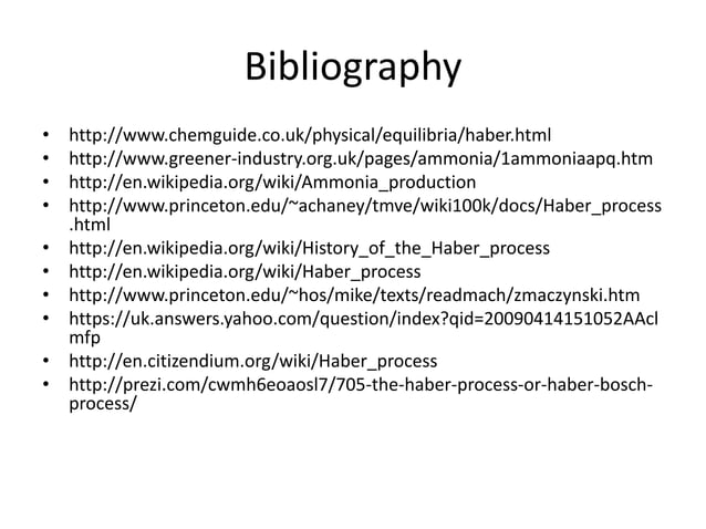 Haber–bosch process | PPTX