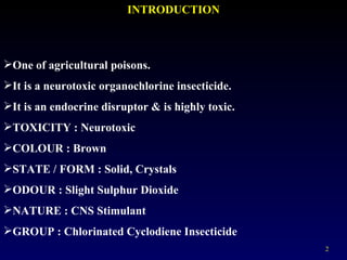 endosulfan induced neurotoxicity | PPT | Brain and Nervous System ...