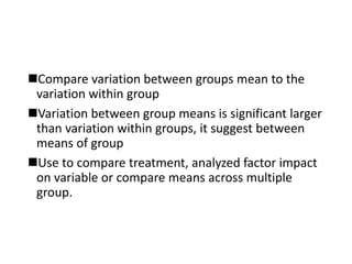 importance of ANOVA | PPTX | Science