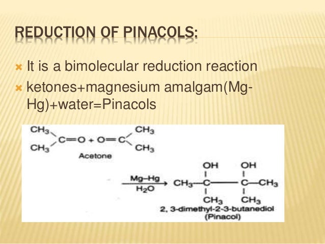 reduction of pinacol