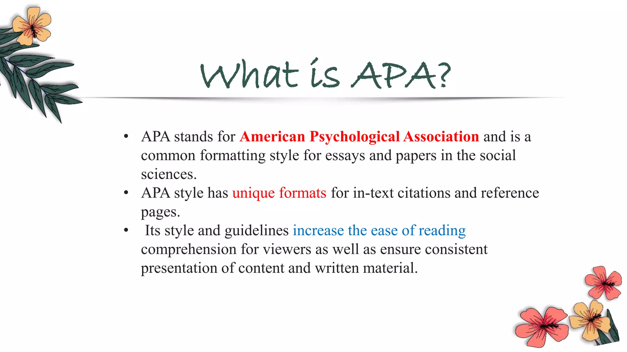 APA STYLE | PPT