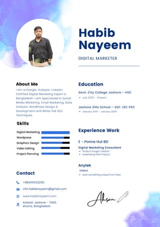 Habib nayeem resume | PDF