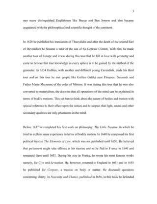 THOMAS HOBBES’ MECHANISTIC VIEW OF THE HUMAN SOCIETY | DOC
