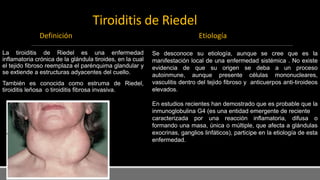 Tiroiditis. Sub aguda, inducida por farmaco. tiroiditis de riedel | PPTX