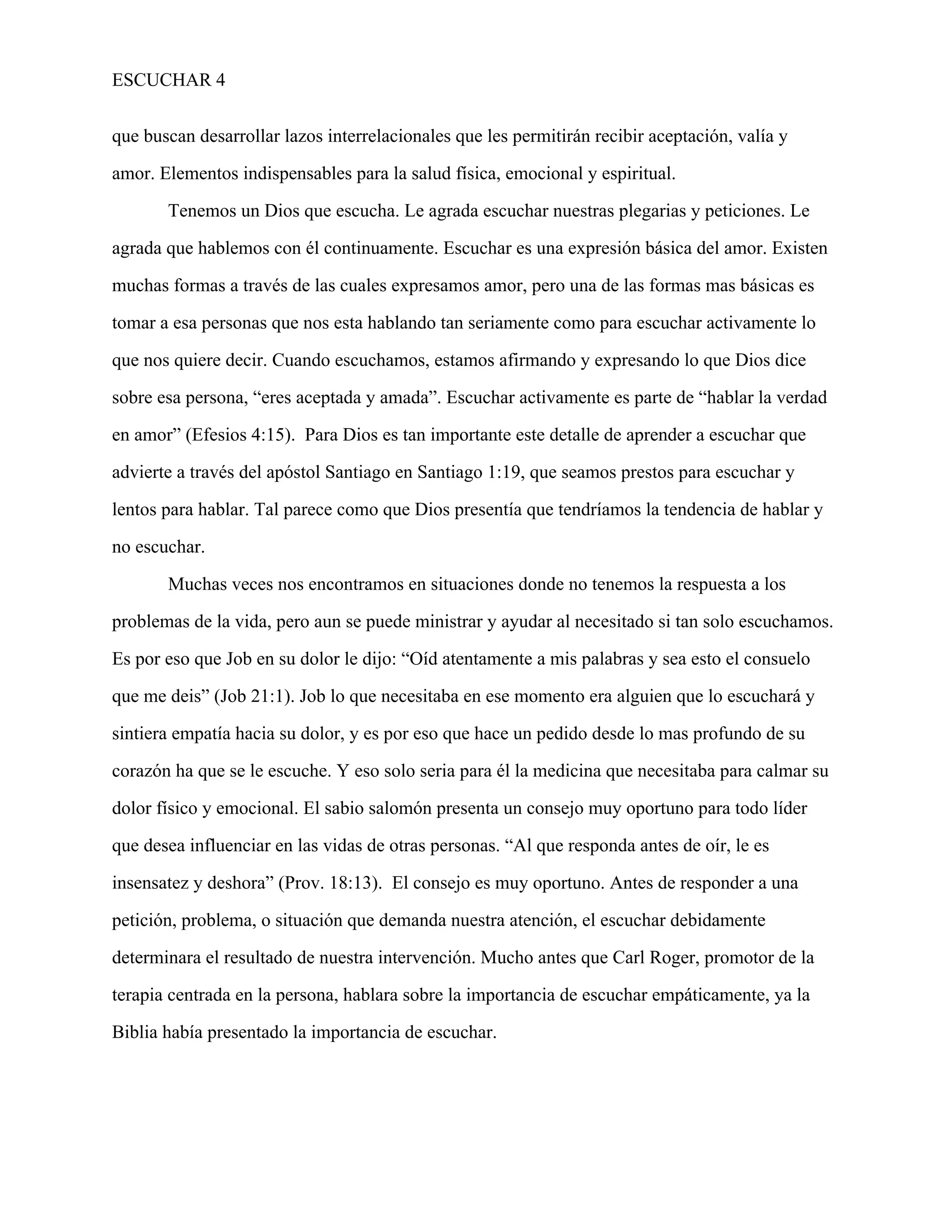 Habilidad de escuchar | PDF