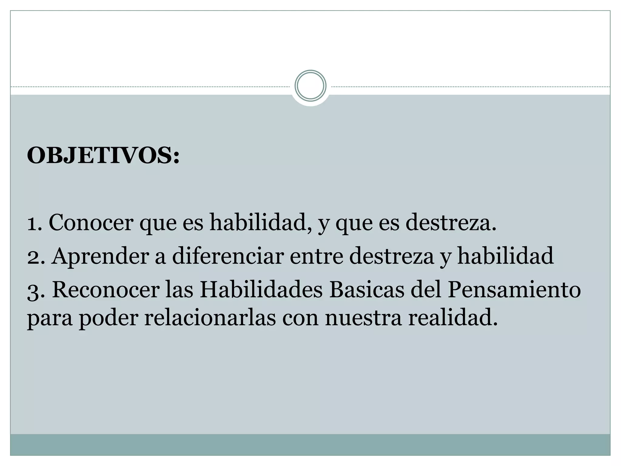 Habilidades y Destrezas | PPTX