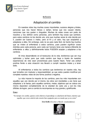 Adaptación al cambio | DOCX