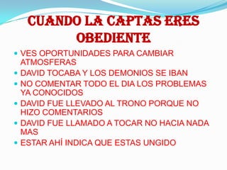 Habilidades que transfiere la unción del espíritu santo | PPTX