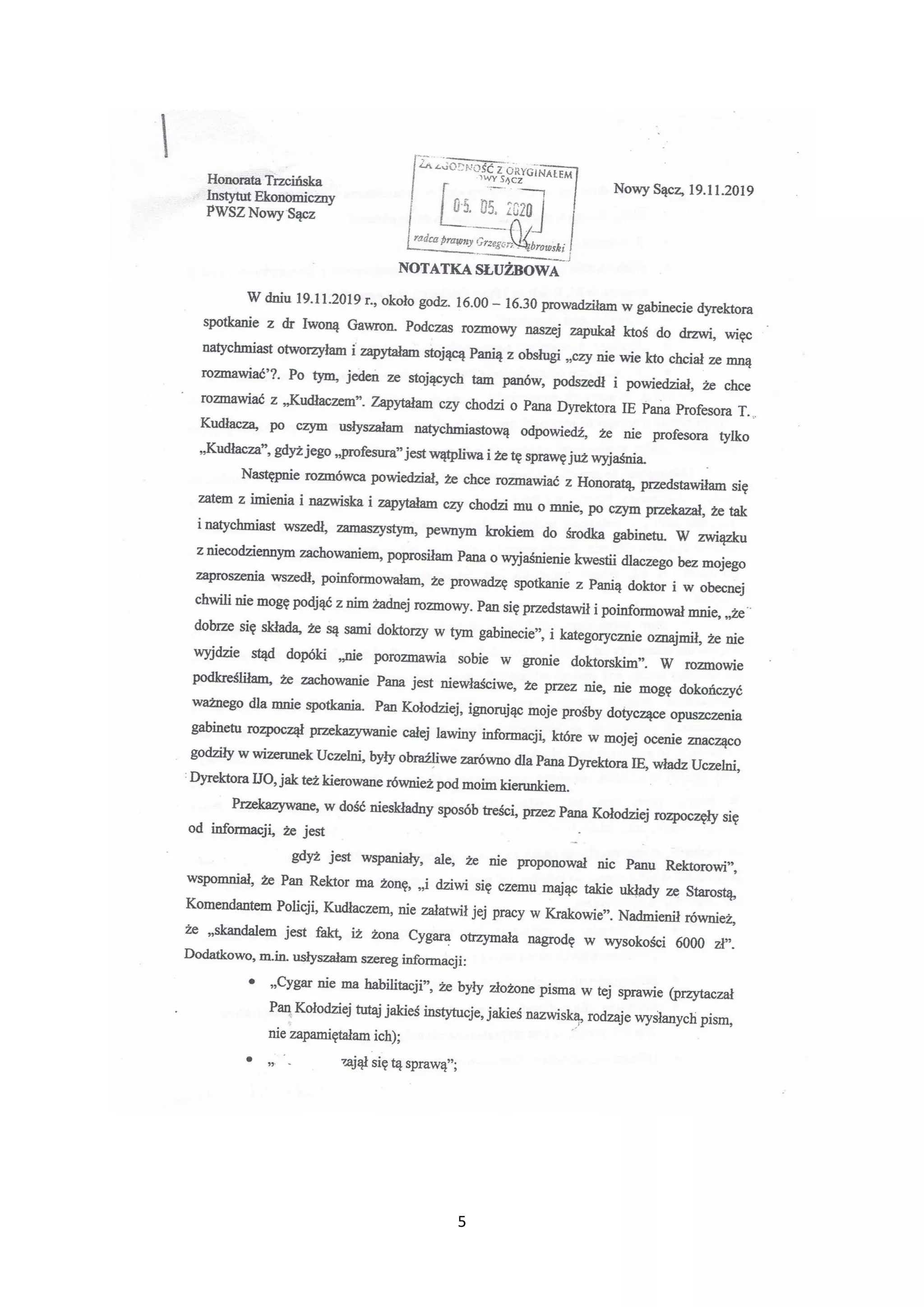 Habilitacja rektora pwsz oczami sekretarek | PDF