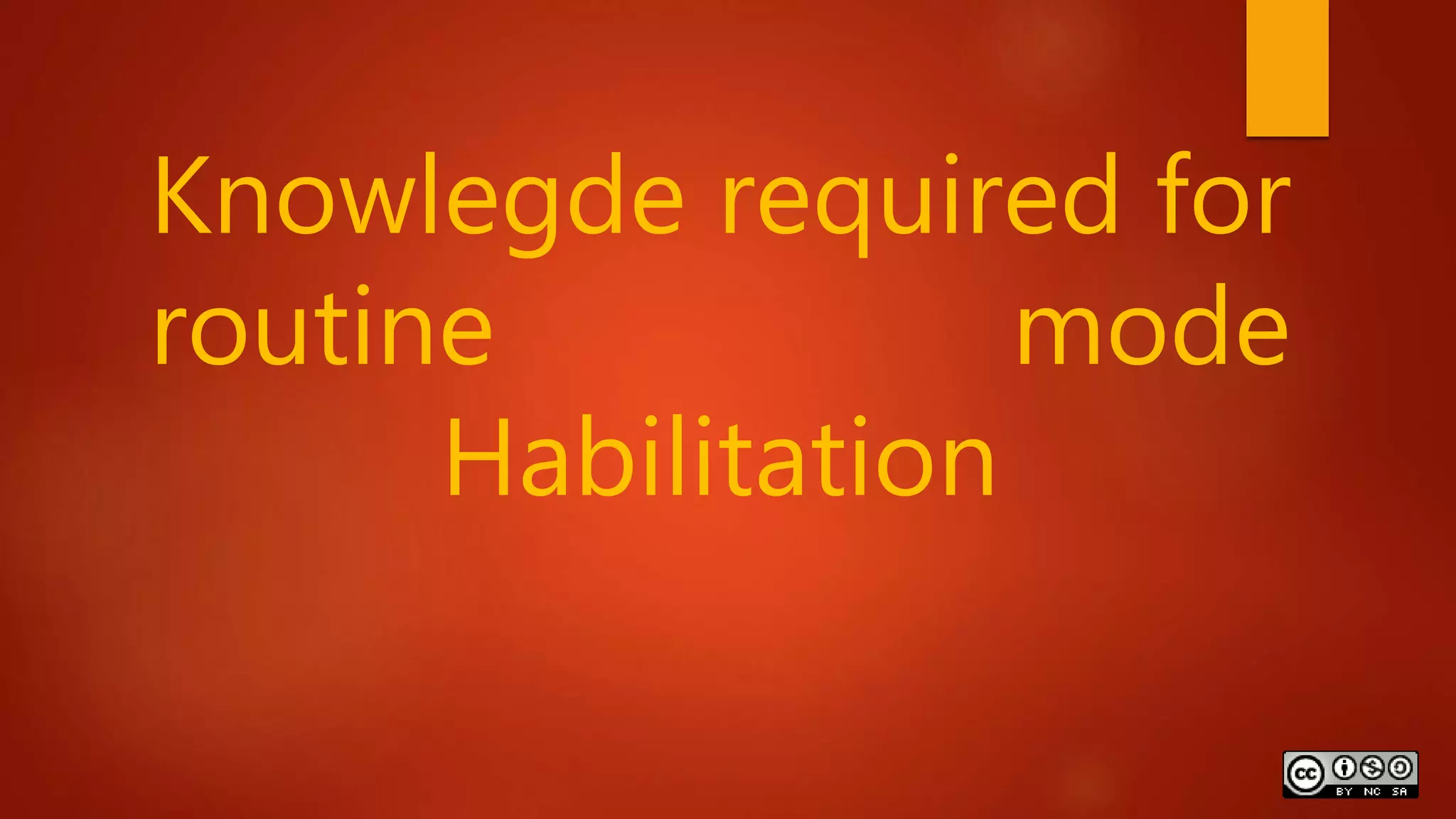 Habilitation routine english | PPTX